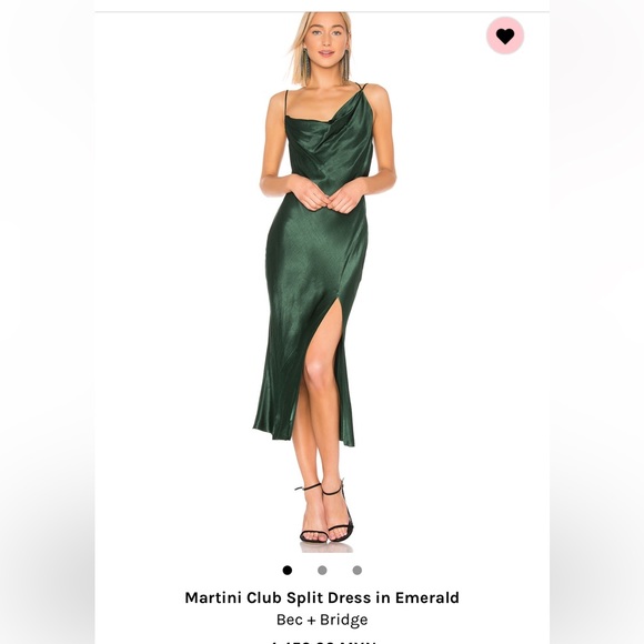 Bec & Bridge | Dresses | Bec Bridge Martini Club Split Dress In Emerald ...